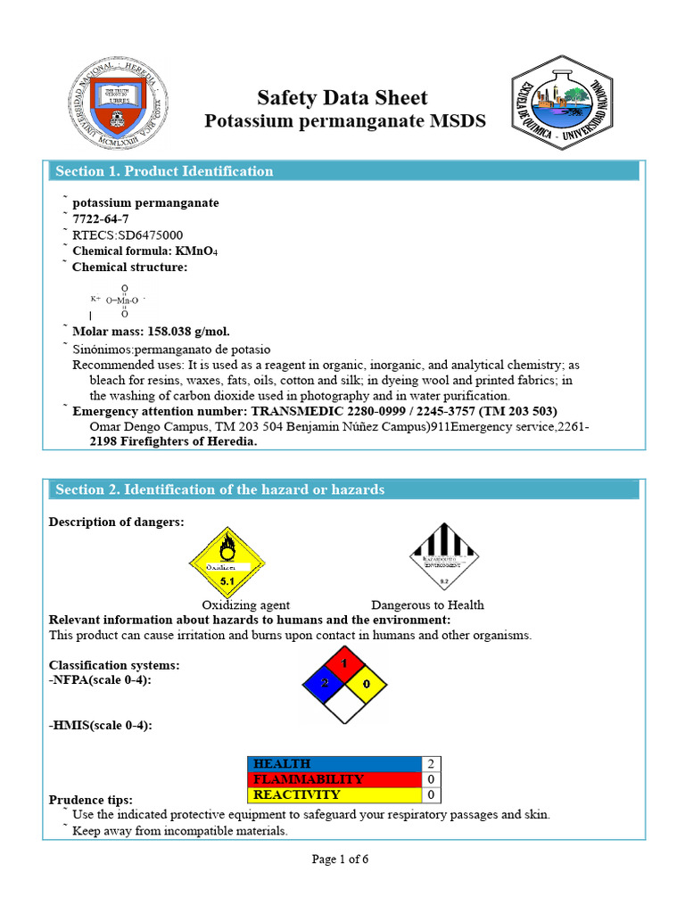 Potassium Iodide | PDF | Waste | Toxicity