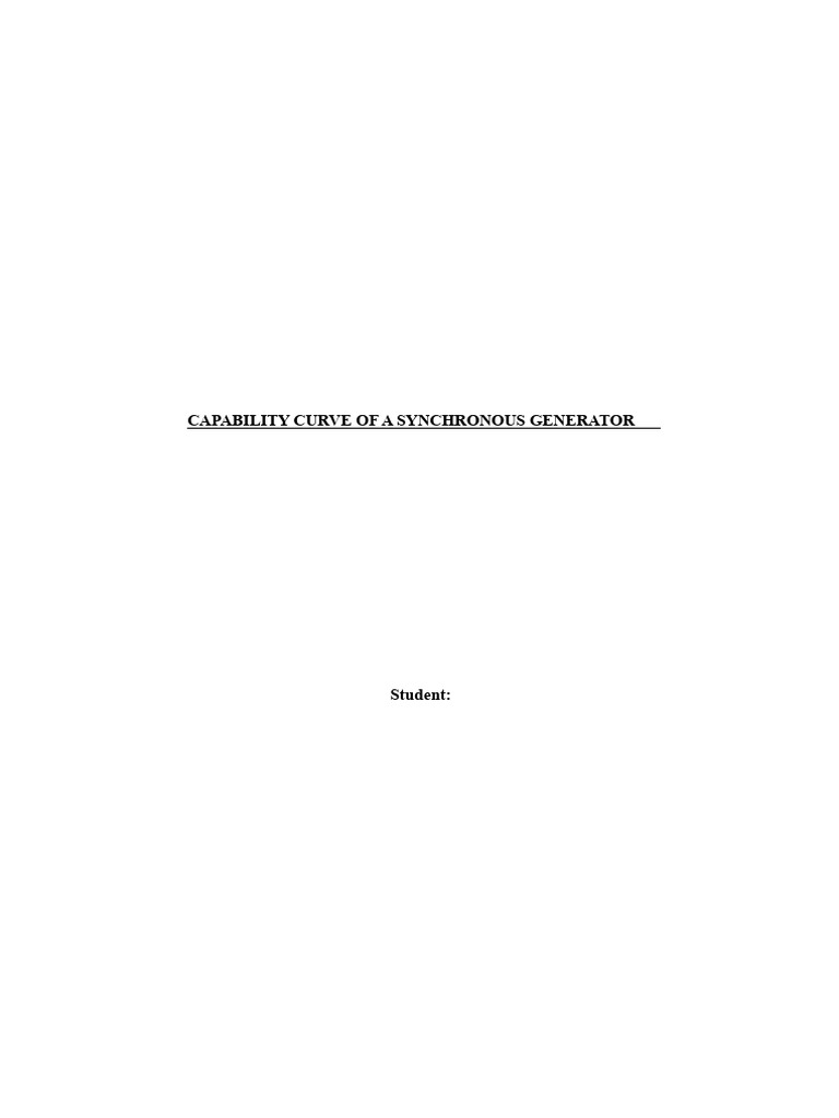 Synchronous Generator Capability Curve | PDF | Electric Generator ...