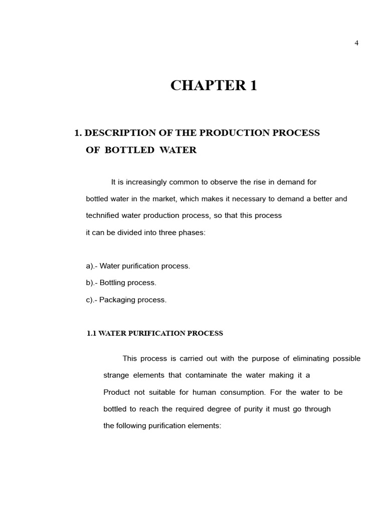 Bottled Water Production Process Guide | PDF | Water Purification | Water