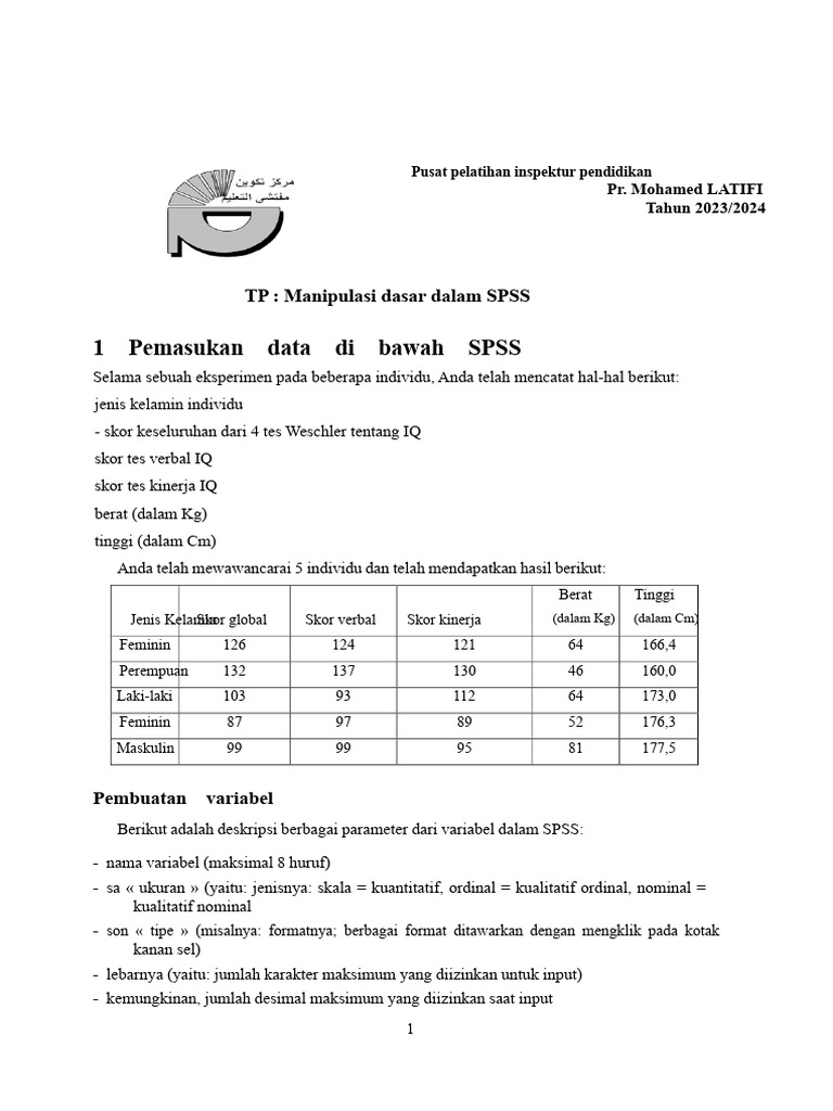 TP. SPSS + Jawaban Yang Benar | PDF