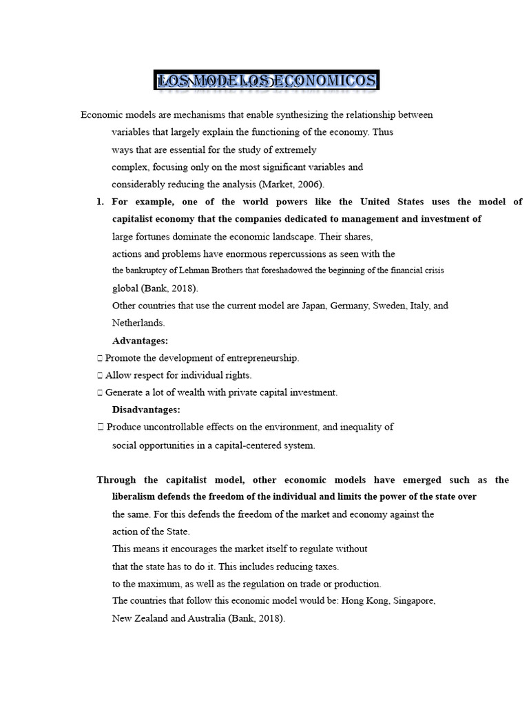 Economic Models: Capitalism and Neoliberalism | PDF | Poverty ...