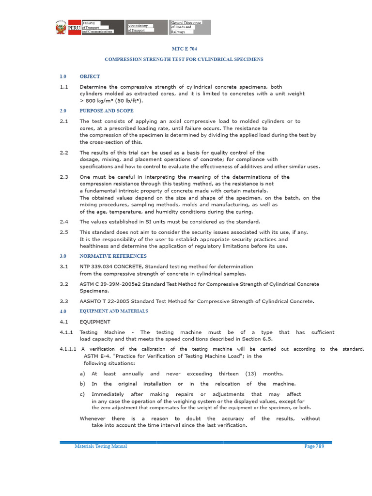 Compressive Strength Test for Concrete | PDF | Strength Of Materials ...