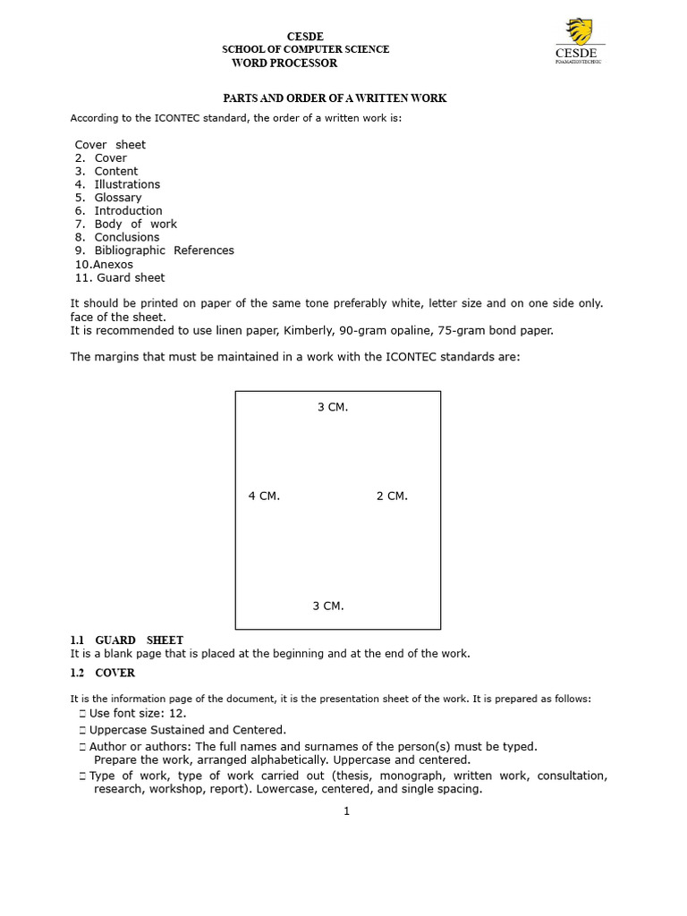 PARTS AND ORDER OF A WRITTEN WORK | PDF | Letter Case | Bibliography