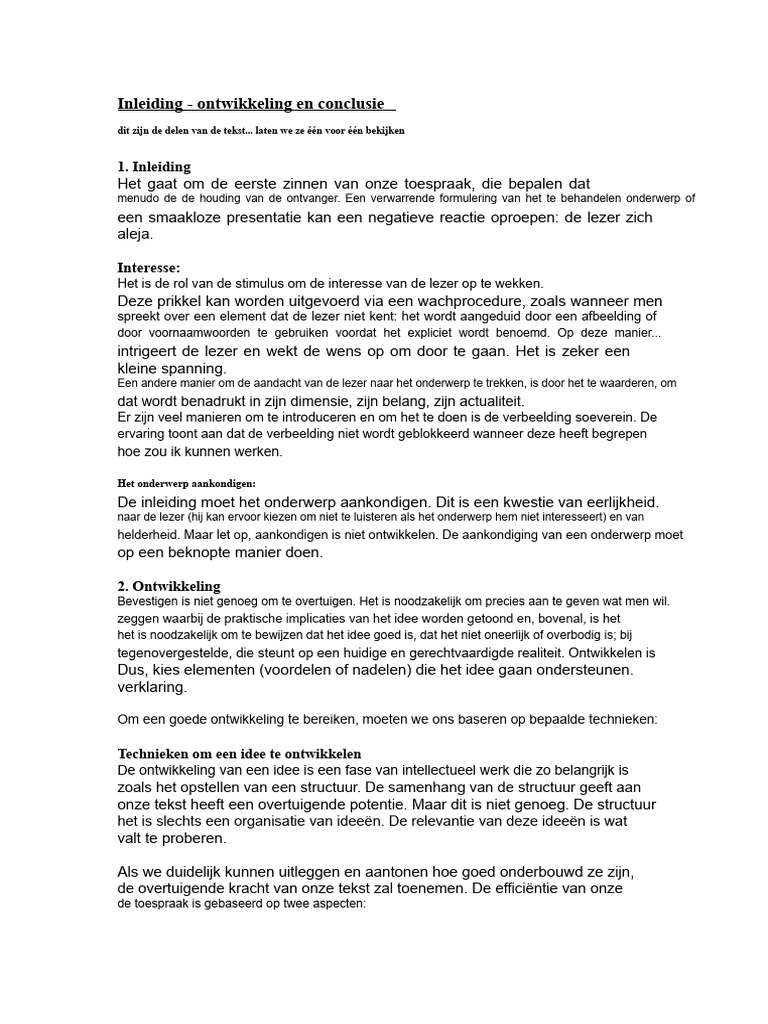 Inleiding - Ontwikkeling en Conclusie | PDF