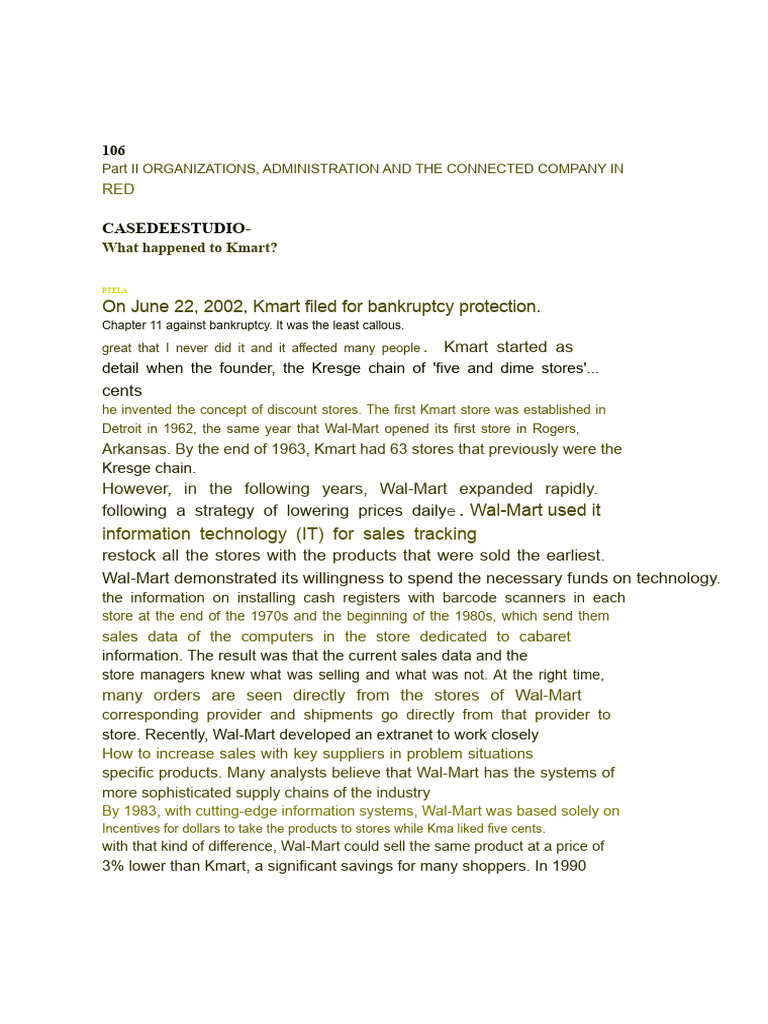 Case. Kmart | PDF | Kmart | Walmart
