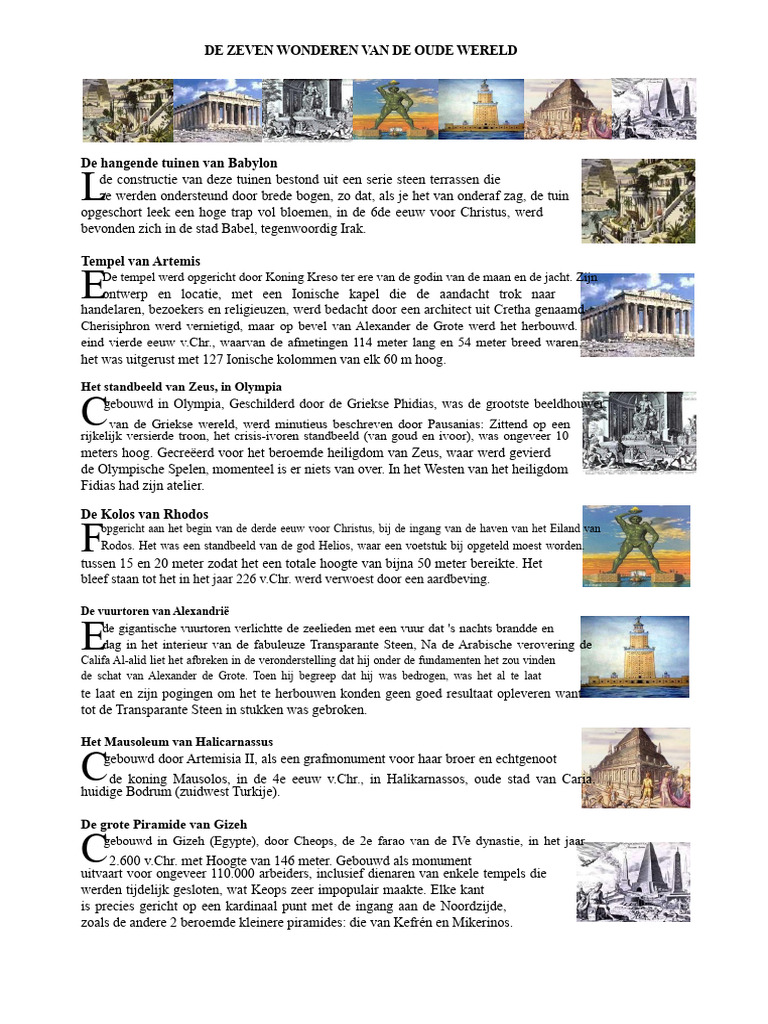De Zeven Wereldwonderen Van de Oude Wereld | PDF