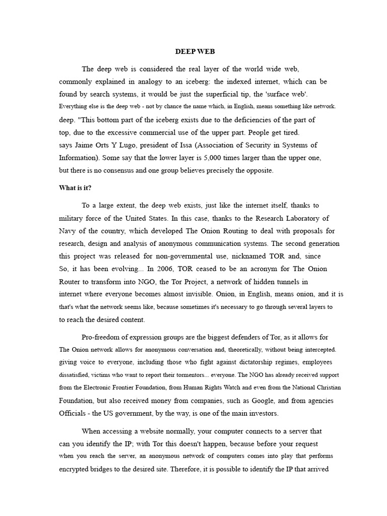 Deep Web | PDF | Computer Network | Internet