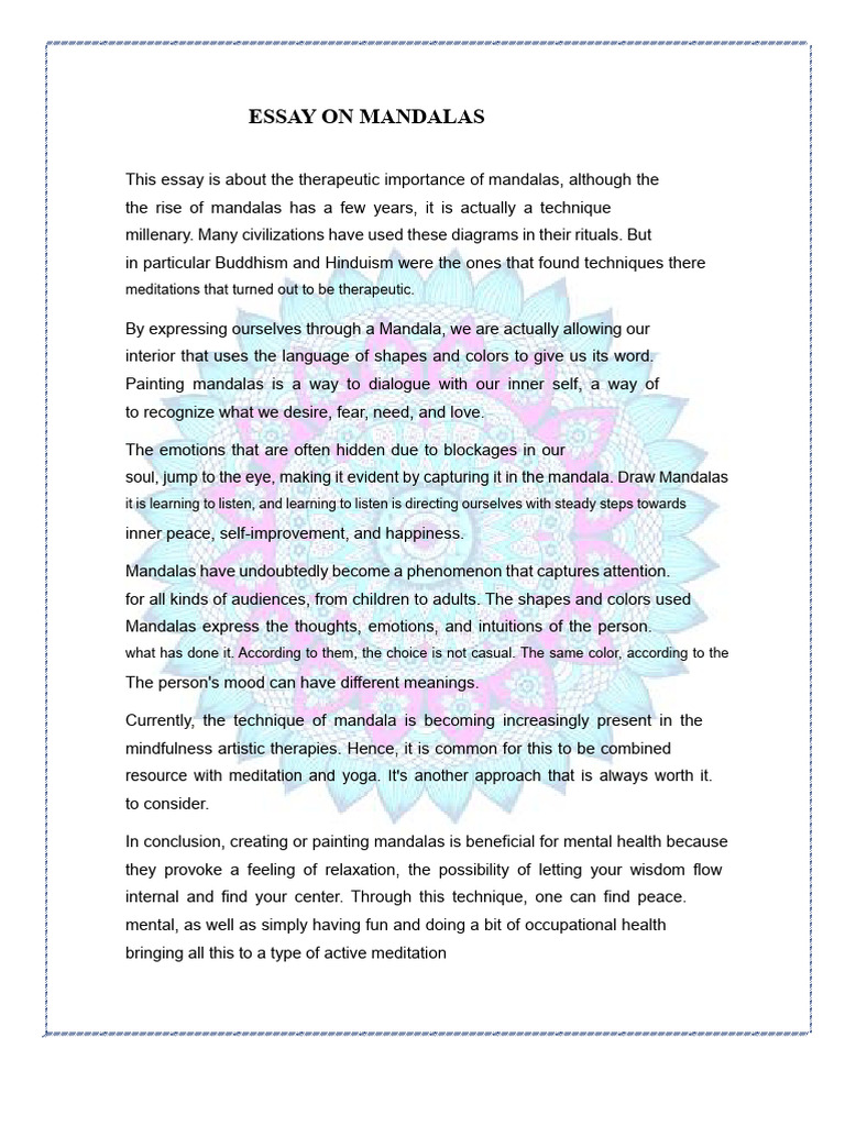 Essay On Mandalas | PDF