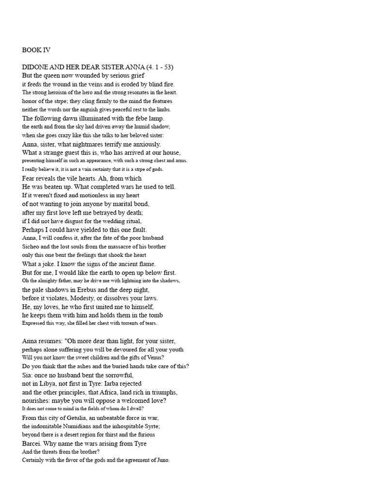 Dido's Love and Despair in Aeneid IV | PDF | Aeneas | Apollo