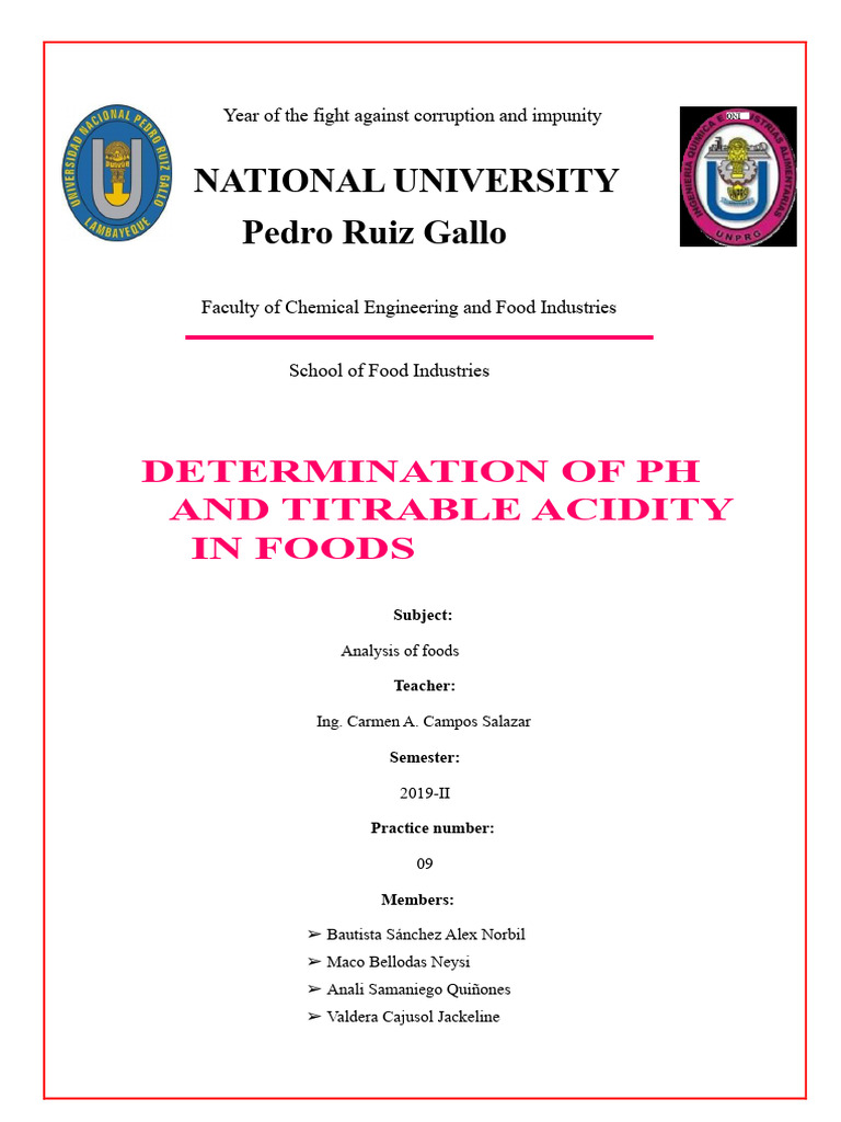 Determination of PH and Acidity | PDF | Ph | Orange (Fruit)
