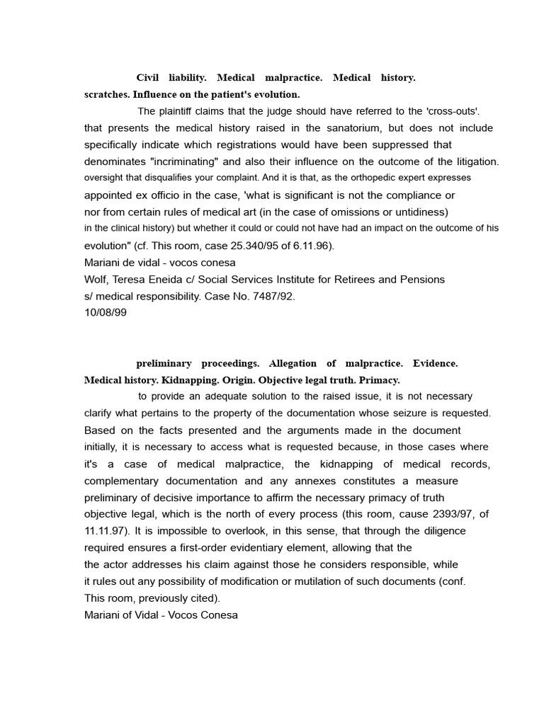 Medical Malpractice and Liability Cases | PDF | Infection | Lawsuit