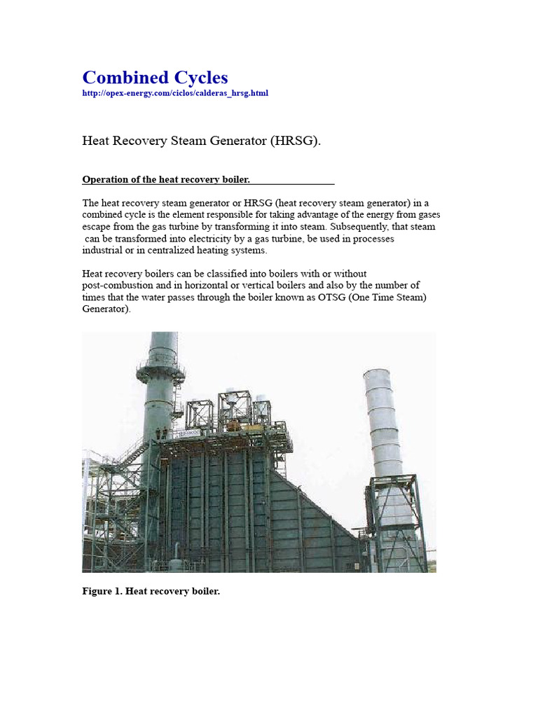 Heat Recovery Steam Generator (HRSG) | PDF | Boiler | Steam