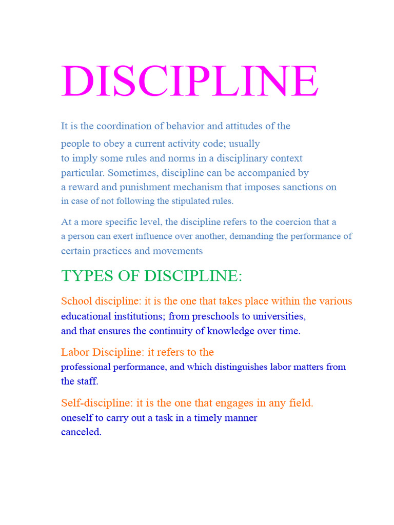 Understanding Types of Discipline | PDF
