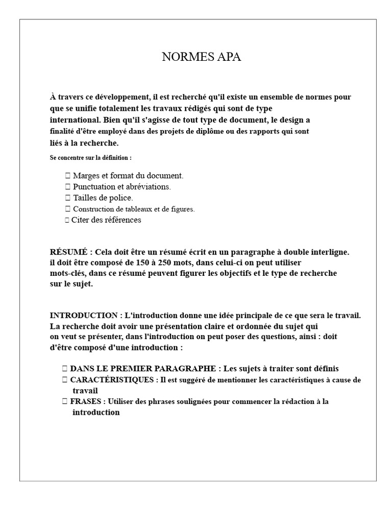 Marges selon les normes APA | PDF