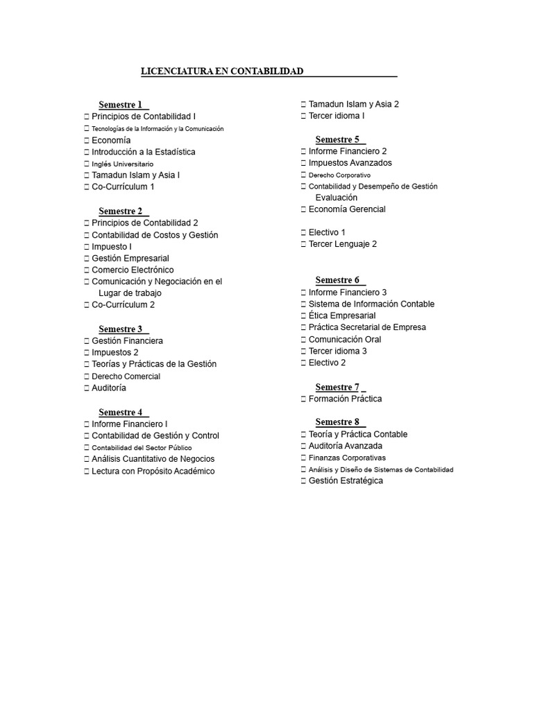 Esquema Del Curso Ac220 | PDF