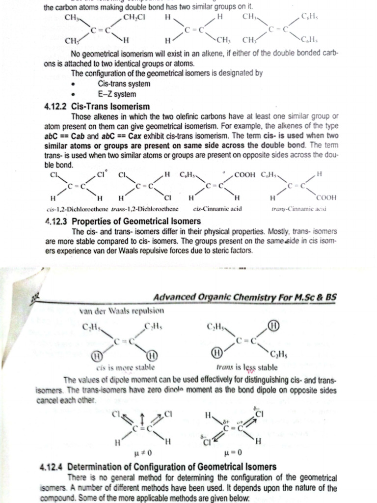 Lec # 5 Cis Trans Isomerism | PDF