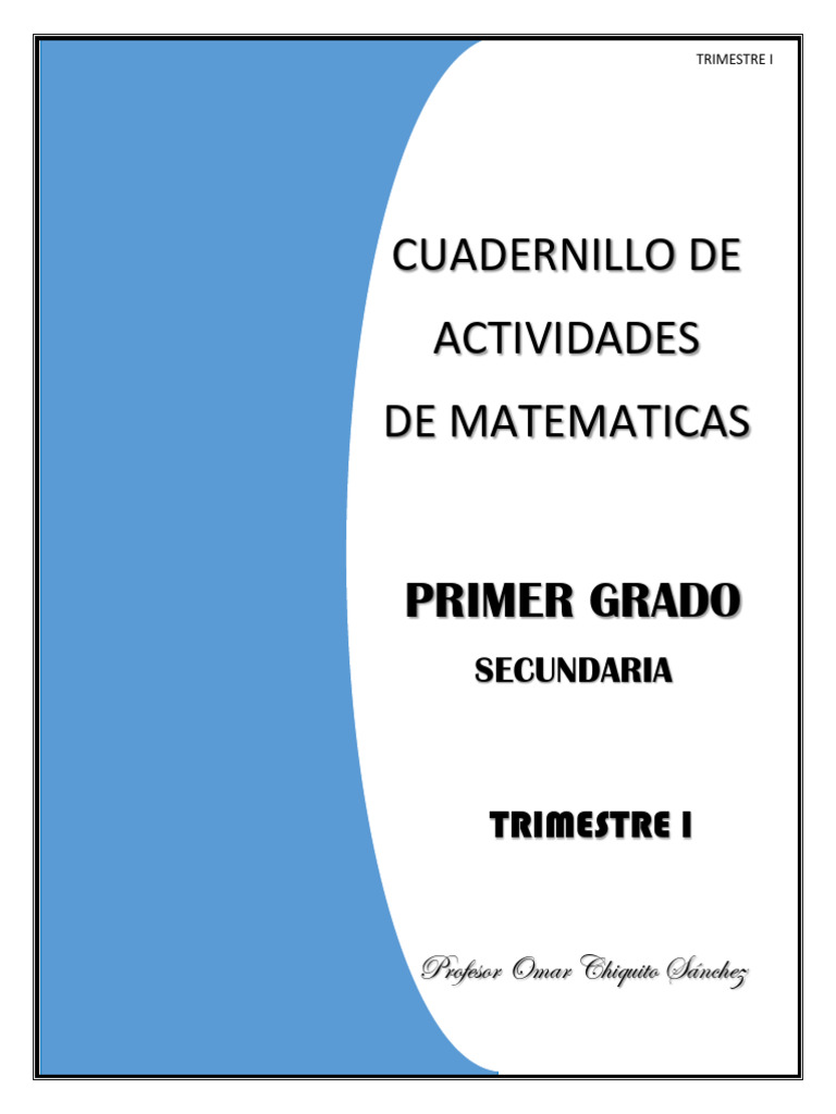 Alumno-Cuadernillo Act. Mate 1° Sin Resp | PDF | Sustracción | Triángulo