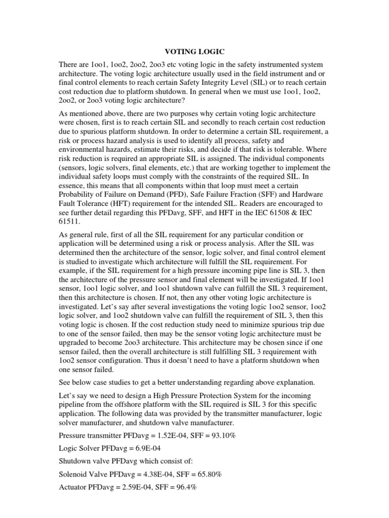 Voting Logic | PDF | Quality | Risk