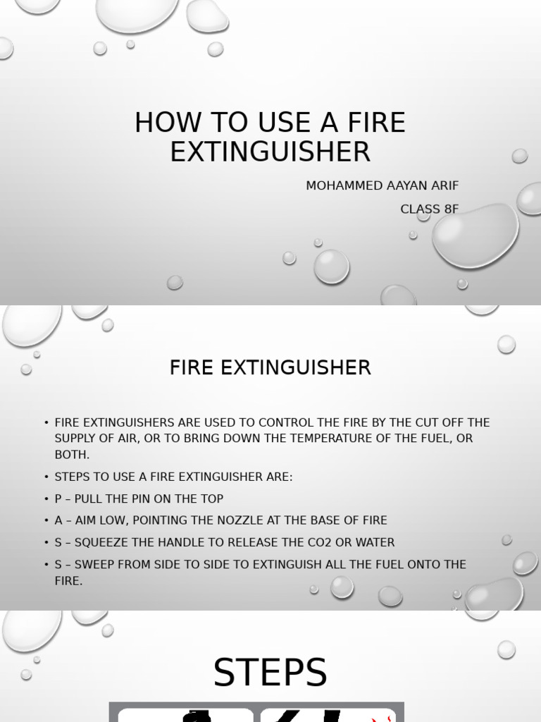 How To Use A Fire Extinguisher | PDF