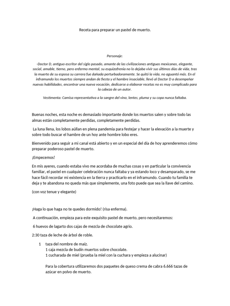 Receta Diego Vega (2305843009214052909) | PDF | Pasteles | Alimentos