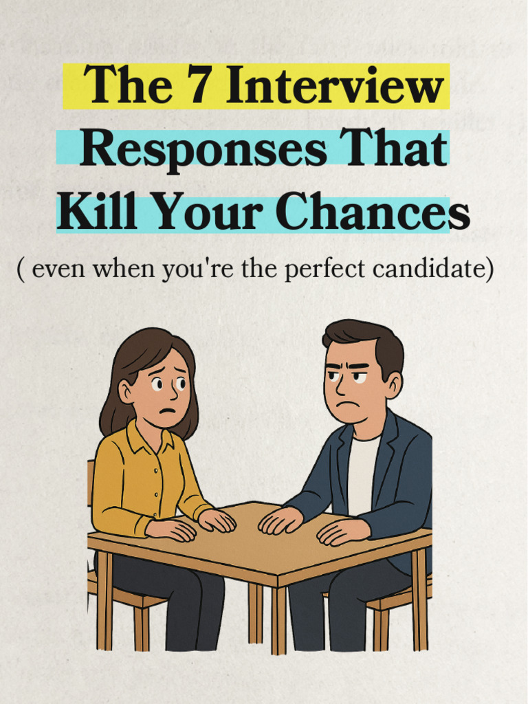 7 Interview Responses to Avoid | PDF