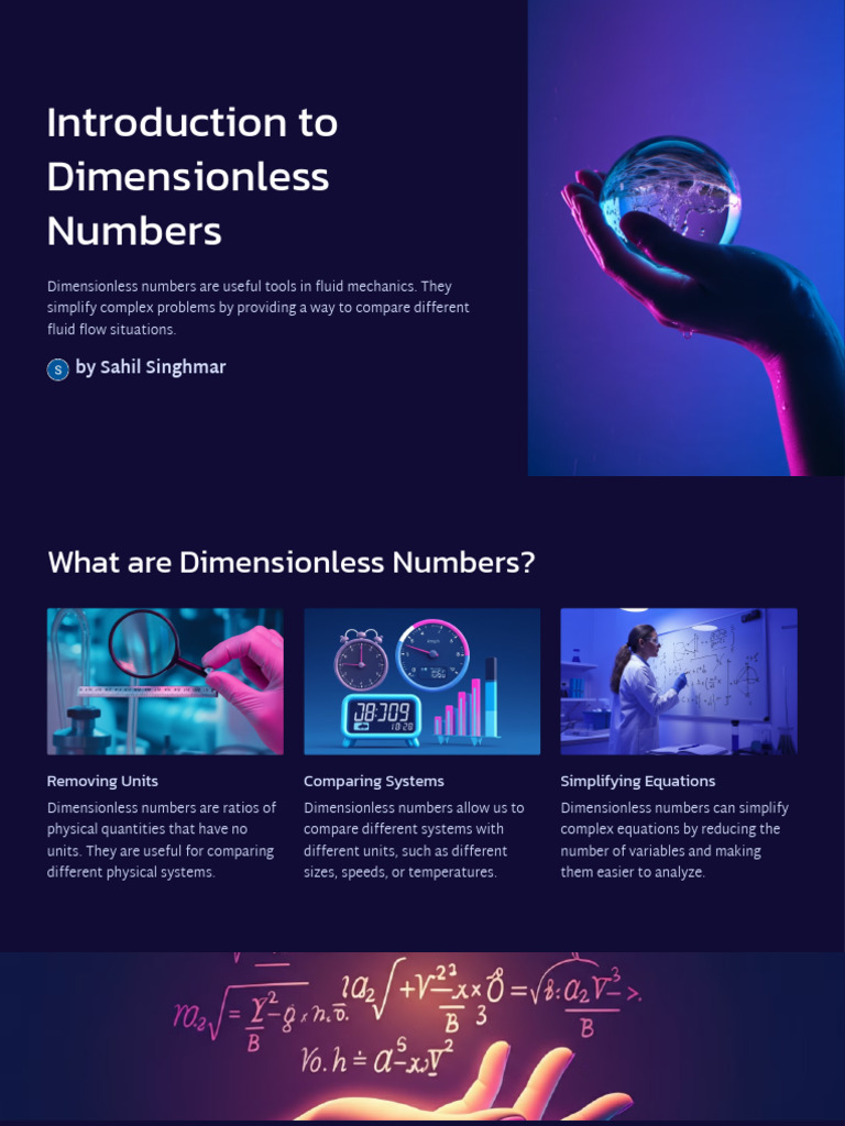Understanding Dimensionless Numbers in Fluid Mechanics | PDF | Reynolds ...