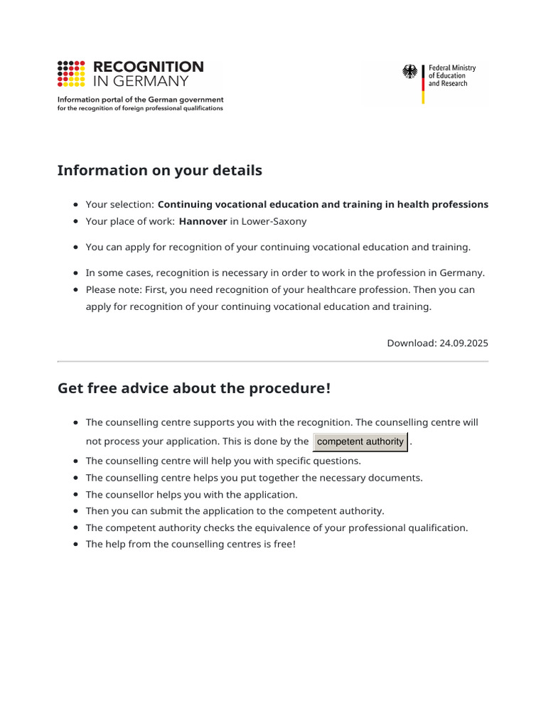 Recognition Process for Health Professions | PDF | Professional ...