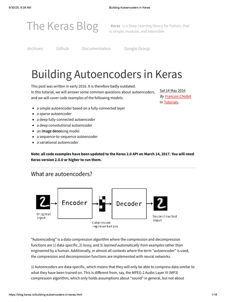 Building Autoencoders in Keras | PDF | Data Compression | Applied Mathematics