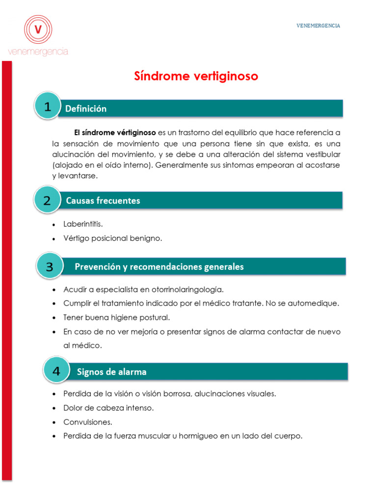 Sindrome Vertiginoso | PDF