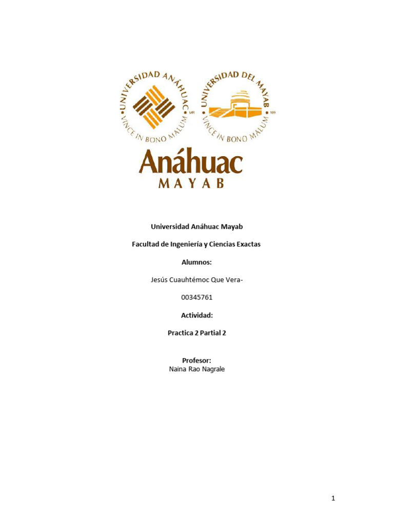 Practical 2 Partial 2 JESUS QUE VERA (1) | PDF | Filtro electronico | Ingeniería Informática