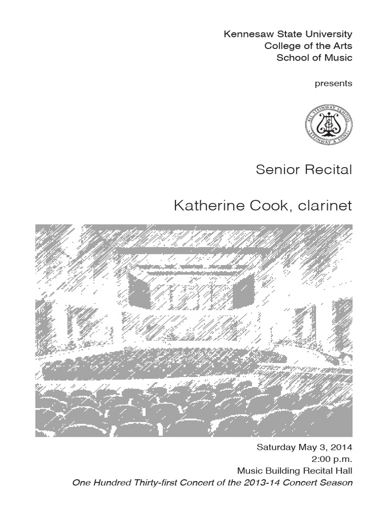 Senior Recital - Katherine Cook Clarinet | PDF | Johannes Brahms ...