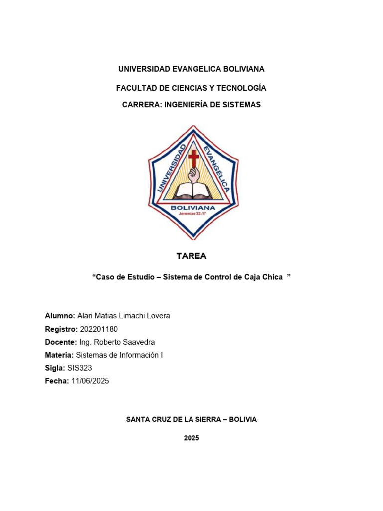 Caso de Estudio Caja Chica - Alan Limachi | PDF | Contador | Auditoría