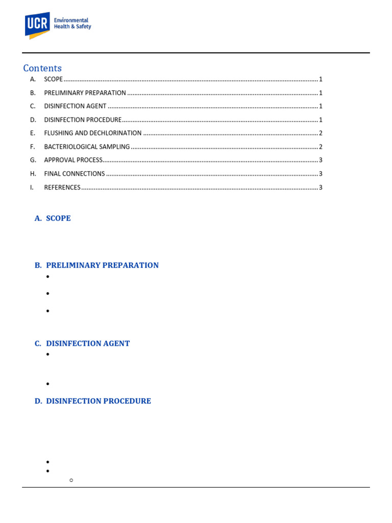 Ucr Disinfecting Water Line Guidelines | PDF | Disinfectant | Water