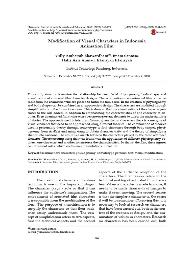 Visual Character Modification in Animation | PDF | Animation | Physiognomy