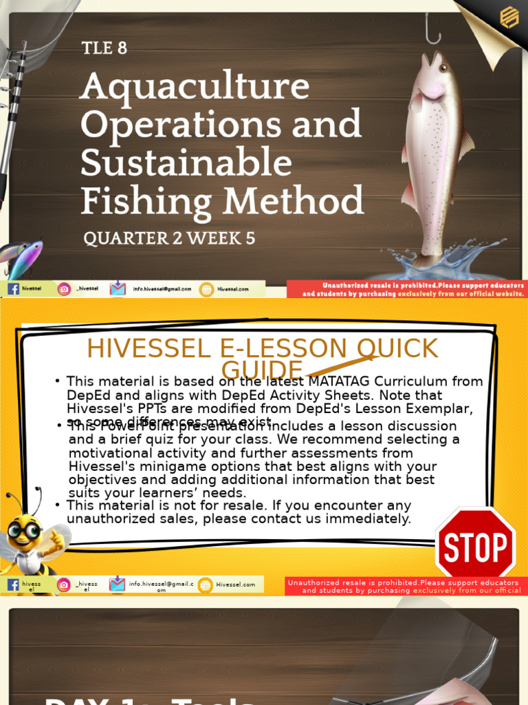 2025 - 09 - TLE 8 Quarter 2 Week 5 | PDF | Angling | Fishing Tackle