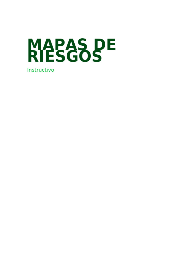 Instructivo Mapas de Riesgo | PDF | Mapa
