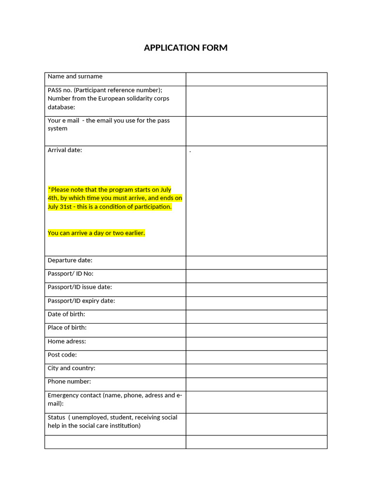 Application Short Term 2025 | PDF | Disability | Poverty
