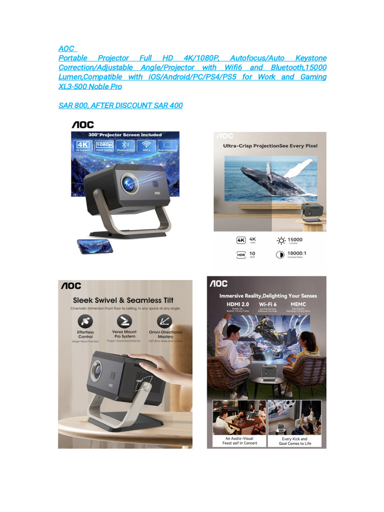 Aoc Projector | PDF