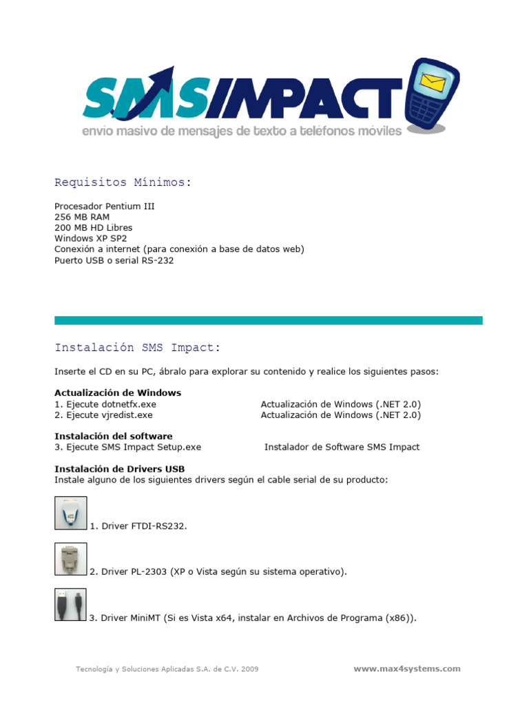 Manual SMS Impact | PDF | Archivo de computadora | Gsm