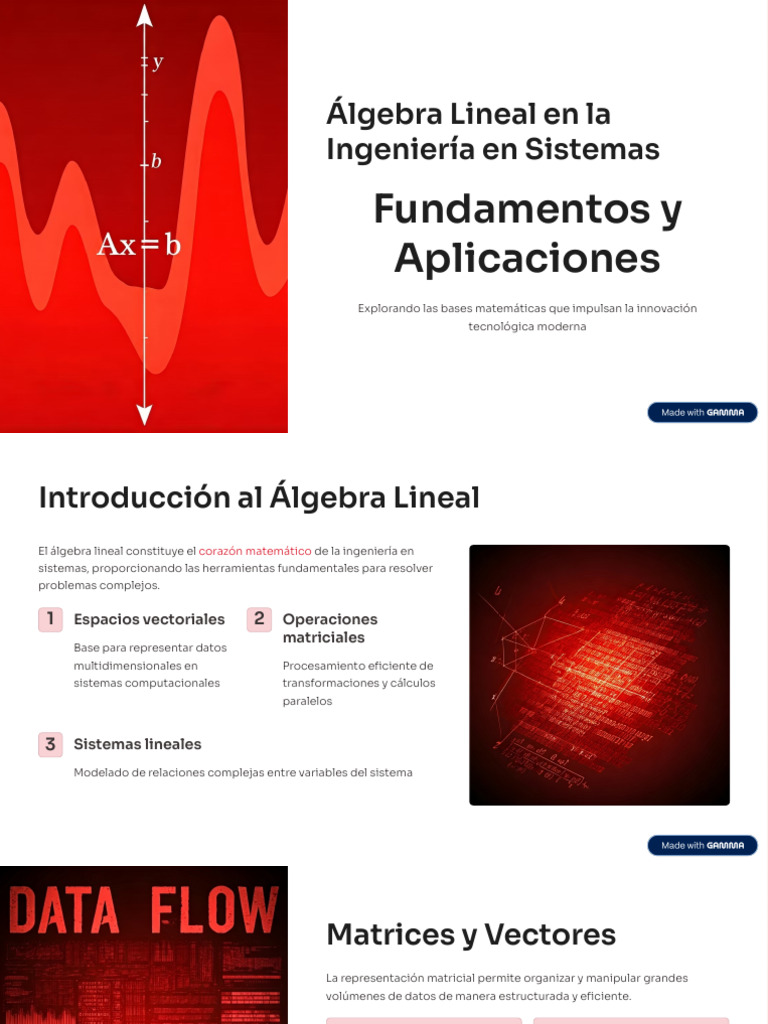 Álgebra Lineal en Ingeniería de Sistemas | PDF | Matriz (Matemáticas ...