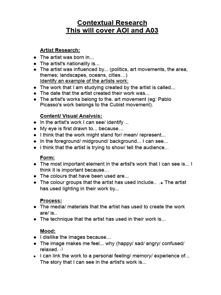 Contextual Research | PDF