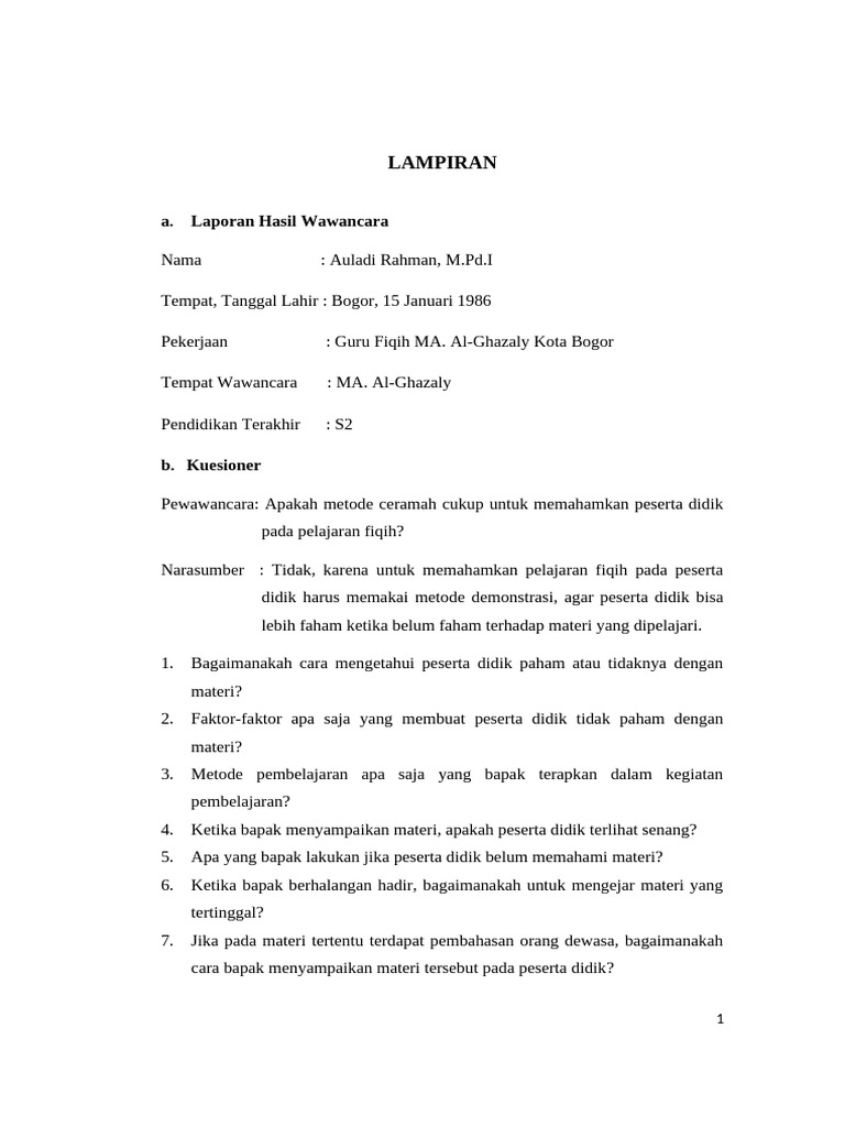 Lampiran PTK | PDF