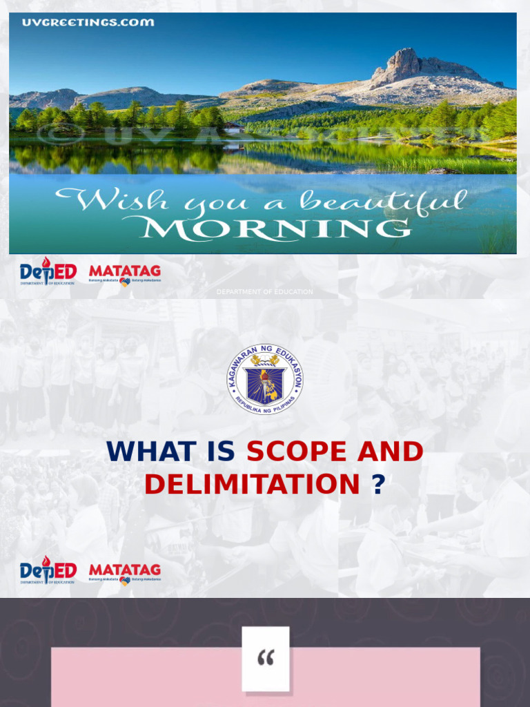 Scope and Delimitation | PDF