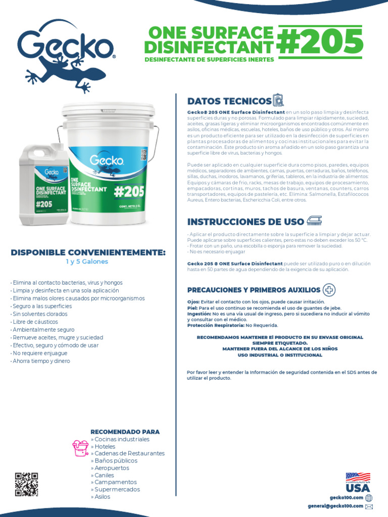 Gecko 205 Ficha-Tecnica Simple Spanish | PDF | Alimentos