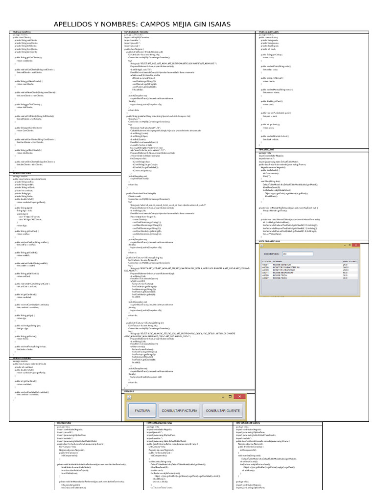 EC Factura - Gin Isaias Campos Mejia | PDF | SQL | Bases de datos