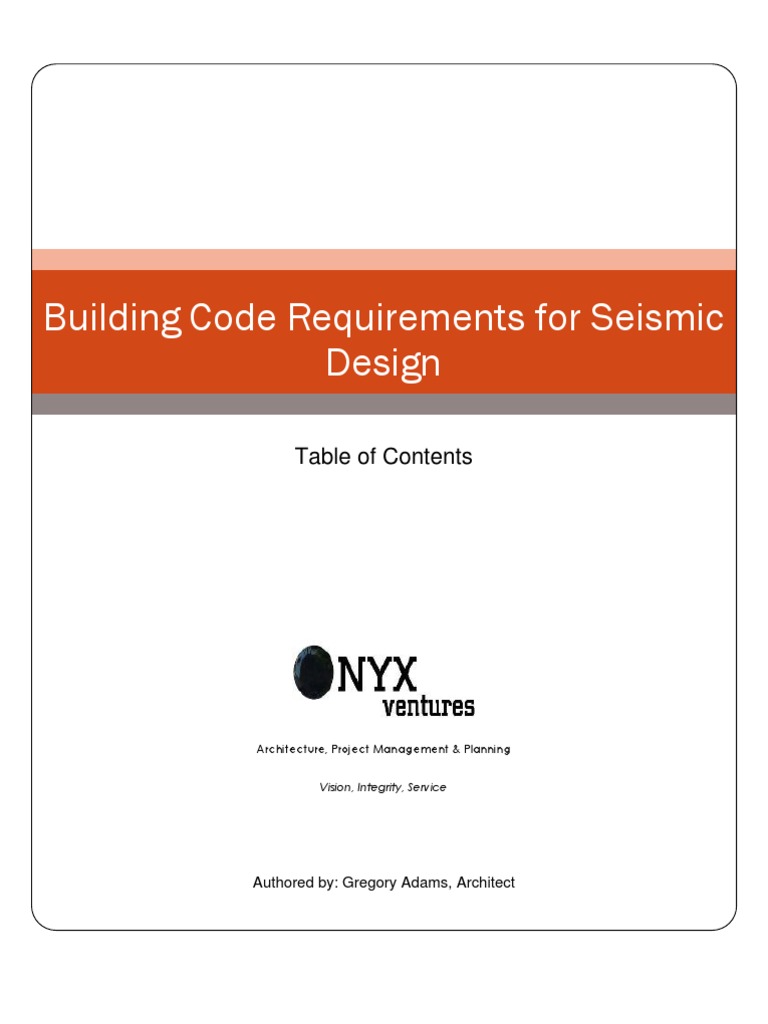 No.3 Final Report - Building Code Requirements For Seismic Design | PDF ...