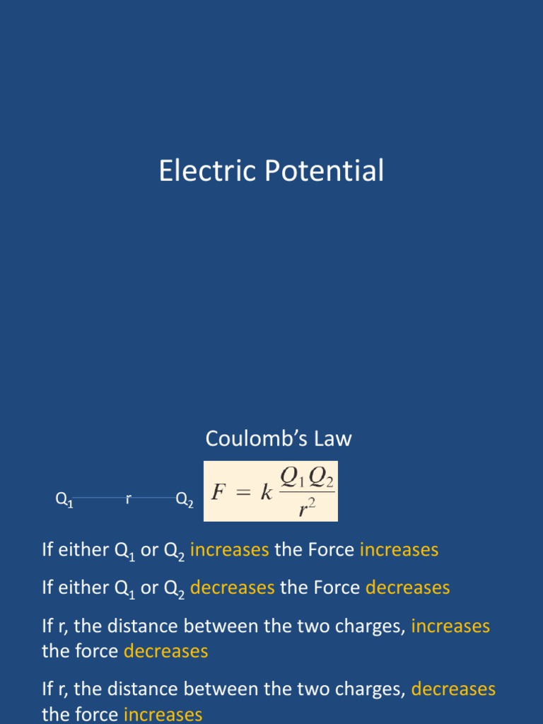 Electrical Potential | PDF | Potential Energy | Electronvolt