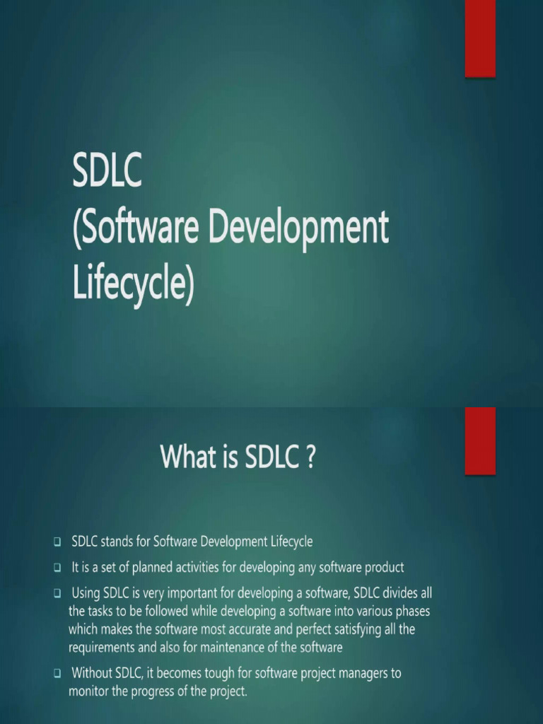 SDLC PPT | PDF