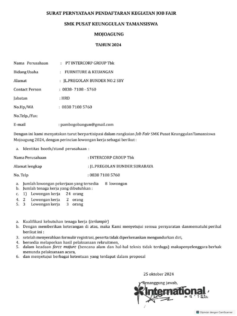 Proposal JOB FAIR | PDF