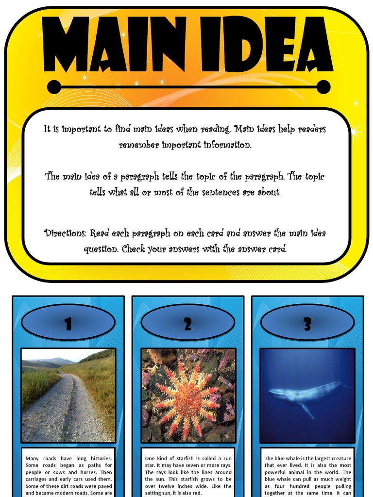 Main Idea Flip Cards - PREVIEW | PDF | Apple | Trees